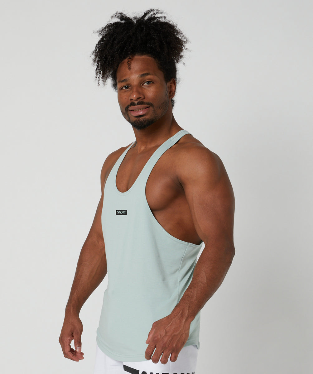 Apex Stringer Singlet Sage – OneMoreRep