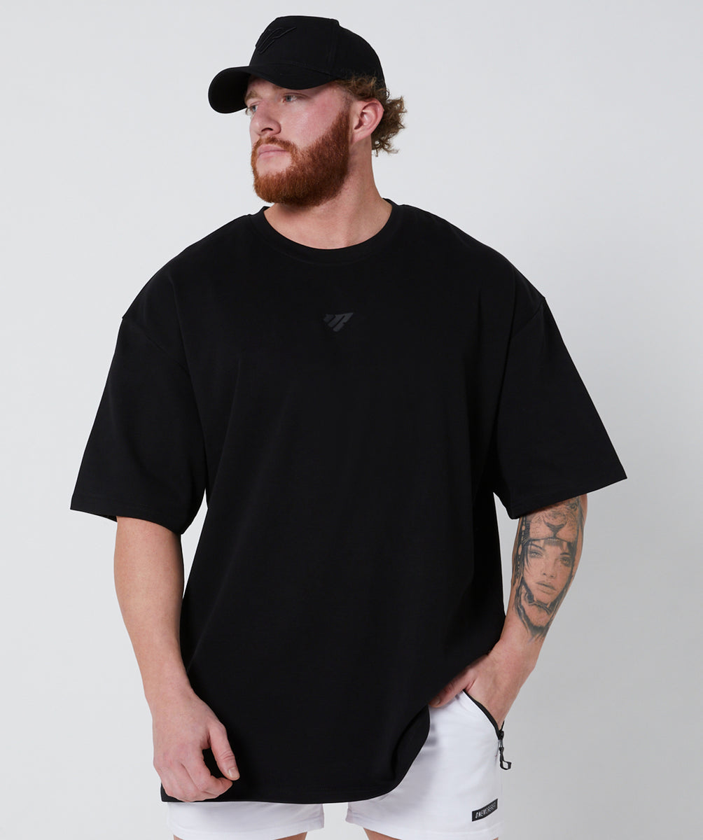 Heavyweight Push Beyond Tee Black – OneMoreRep